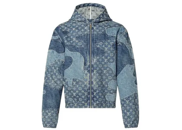 LOUIS VUITTON X Nigo Monogram Patchwork Denim Hoodie
