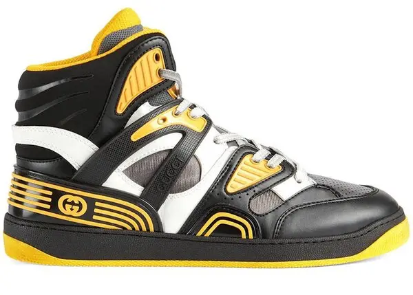 Gucci Basketin High-top Sneakers - Black/yellow
