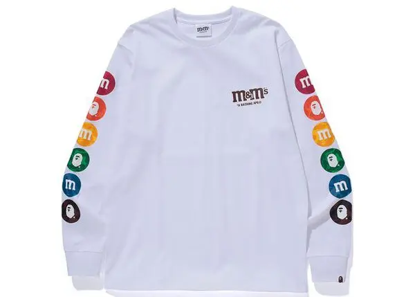 A BATHING APE X M&m's Long Sleeve Tee Shirt