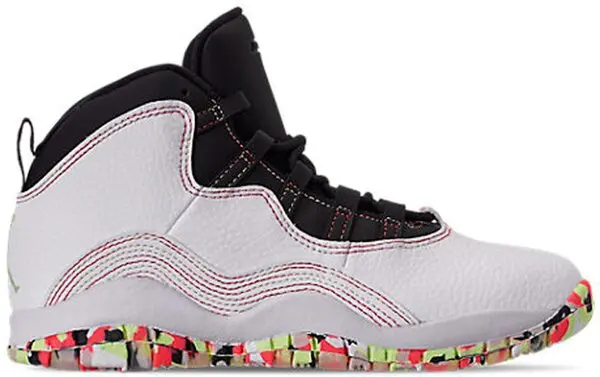 JORDAN 10 Retro Ember Glow Sneakers - White/barely Volt/black