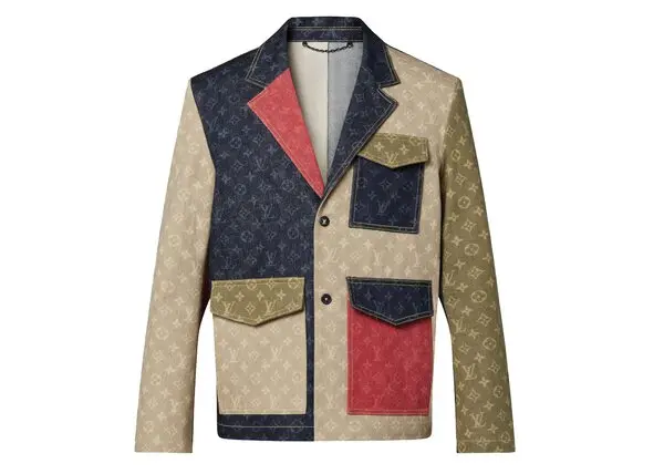 LOUIS VUITTON X Nigo Monogram Colorblock Tailored Denim Jacket - Indigo