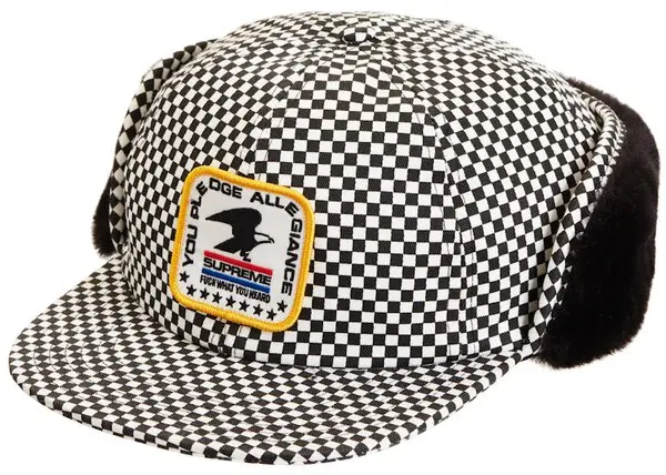 Supreme Earflap 6-panel Cap - Checkerboard