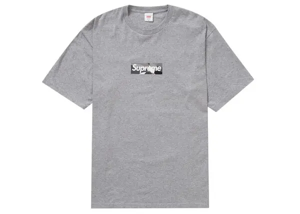 Supreme Emilio Pucci Box Logo Tee Shirt - Heather Grey/black