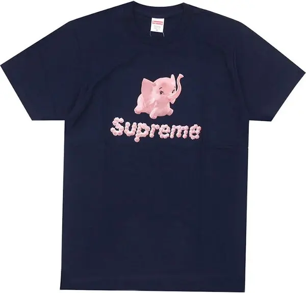 Supreme Elephant Tee Shirt - Navy Blue