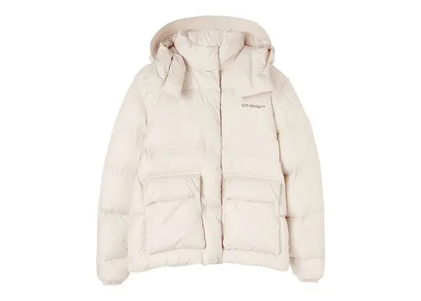 Off-White Peach Ny Arrow Over Puffer Jacket