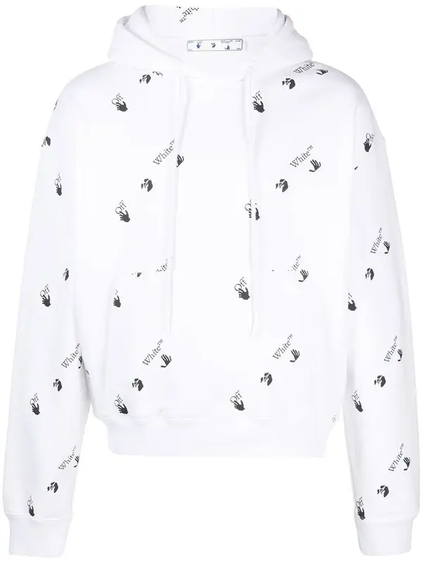 Off-White Oversized Allover Logo Hoodie