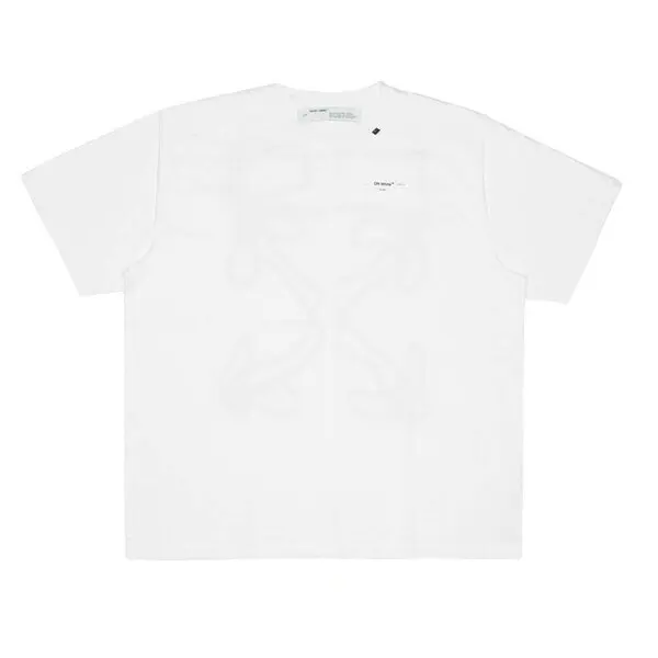 Off-White Off Oversized Abstract Arrows Embroidered T-shirt - White/black