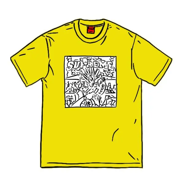 Supreme Dragon Tee Shirt - Sulfur