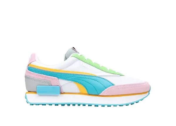PUMA Future Rider Double Sneakers - White/pink/blue