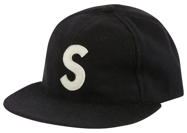 Supreme Ebbets S Logo 6panel Fitted Cap - Black