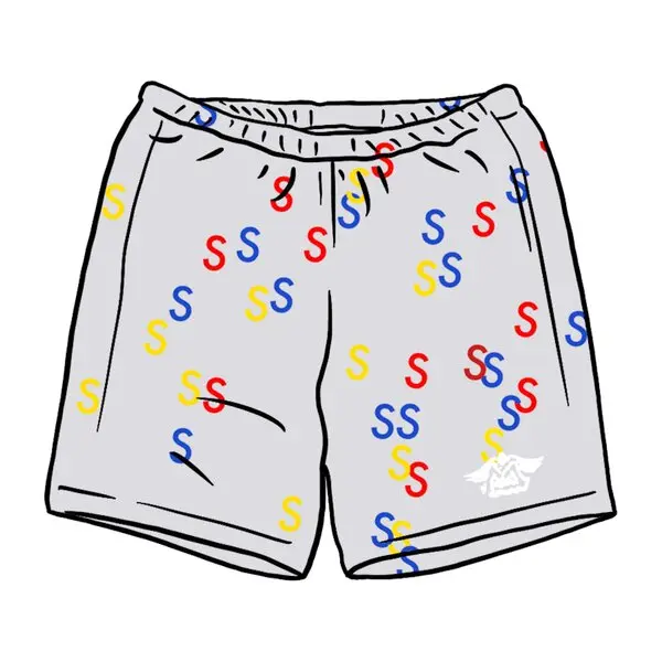 Supreme Embroidered Sweatshort - Ash Grey