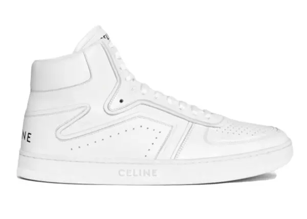 Celine Ct-01 Z Trainer High Top Sneakers - Optic White/white/black