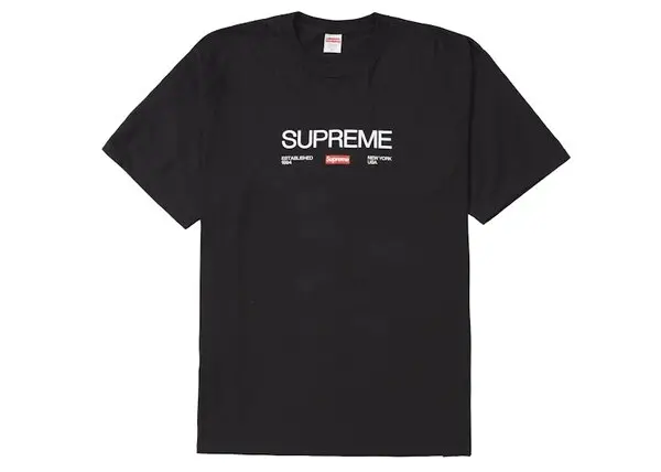 Supreme Est. 1994 Tee Shirt - Black