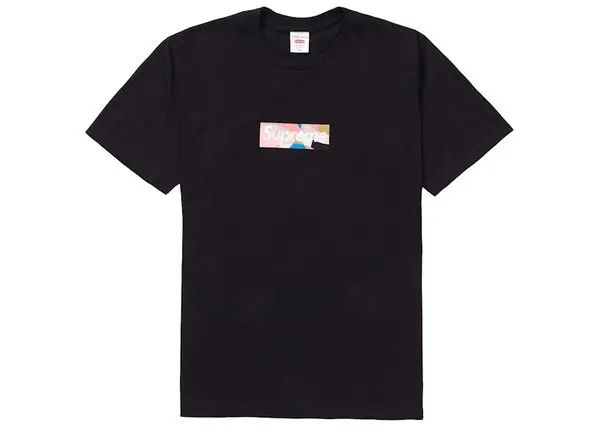 Supreme Emilio Pucci Box Logo Tee Shirt - Black/dusty Pink