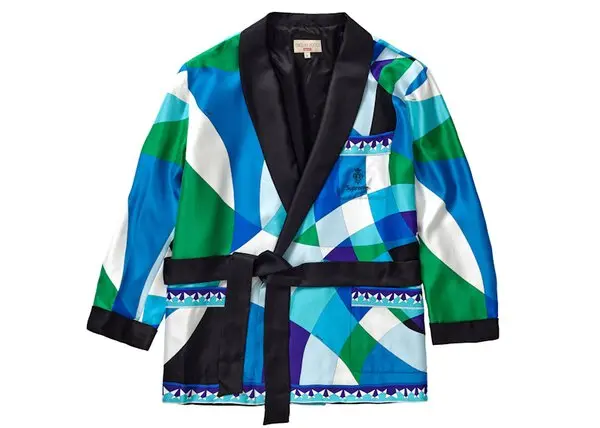 Supreme Emilio Pucci Silk Smoking Jacket - Blue