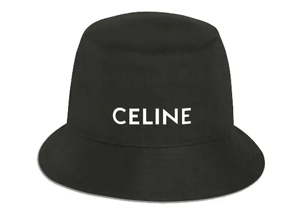 Celine Cotton Bucket Hat - Black