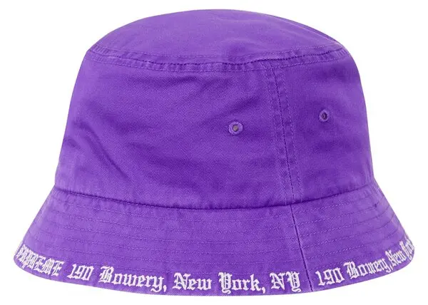 Supreme Embroidered Brim Crusher Hat - Purple