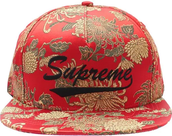Supreme Eastern Floral 5 Panel Cap - Red