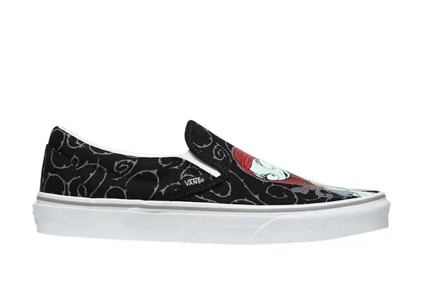 VANS Classic Slip-on 'the Nightmare Before Christmas' Jack And Sally - Black