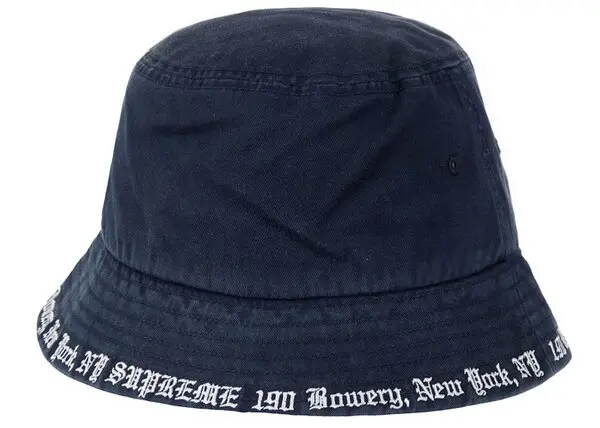 Supreme Embroidered Brim Crusher - Navy Blue