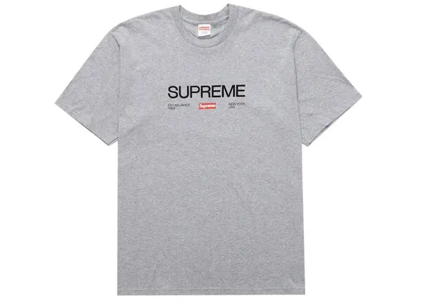 Supreme Est. 1994 Tee Shirt - Heather Grey