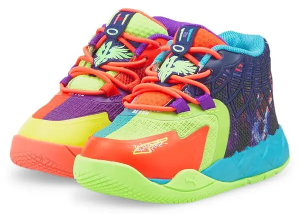 PUMA Lamelo Ball Mb.01 Be Youin Sneakers - Green Gecko/red Blast