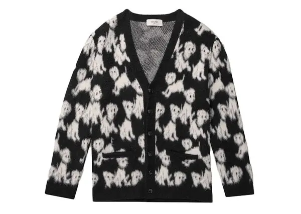Celine Brushed Cotton-blend Jacquard Cardigan