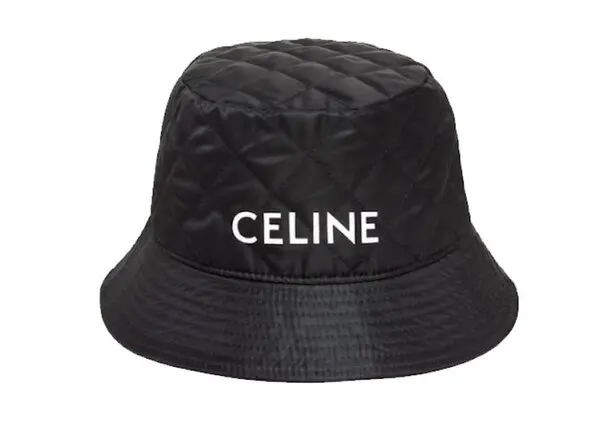 Celine Bucket Hat In Vinyl Twill - Black