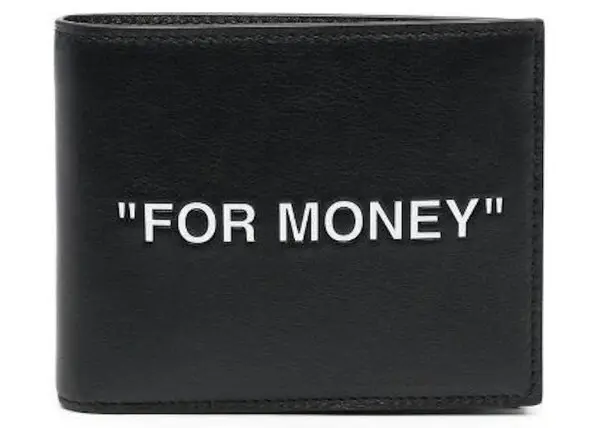 Off-White Off Off Quote For Money Bifold Walletin - Black/white