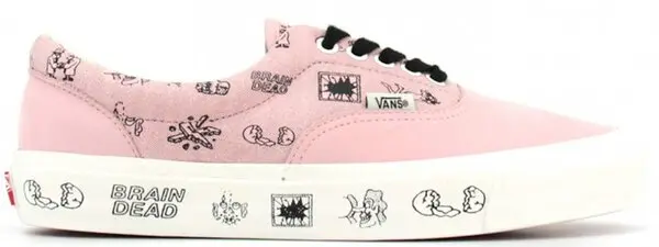 VANS Era Brain Dead Sneakers - Silver Pink/marshmallow