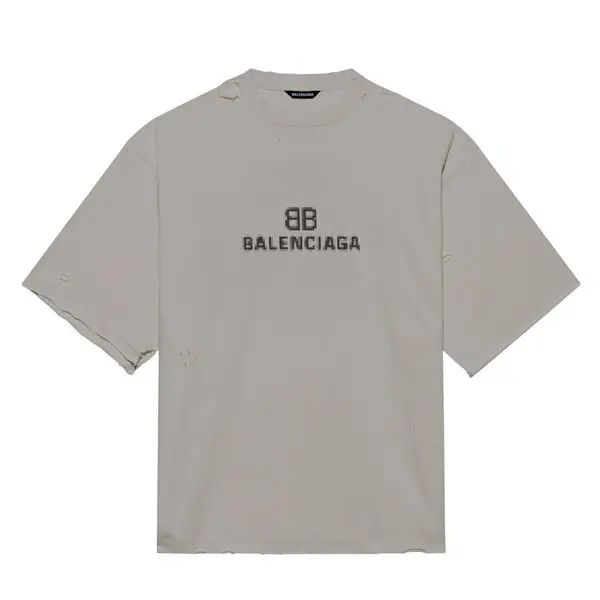 Balenciaga Bb Pixel Boxy T-shirt - Grey