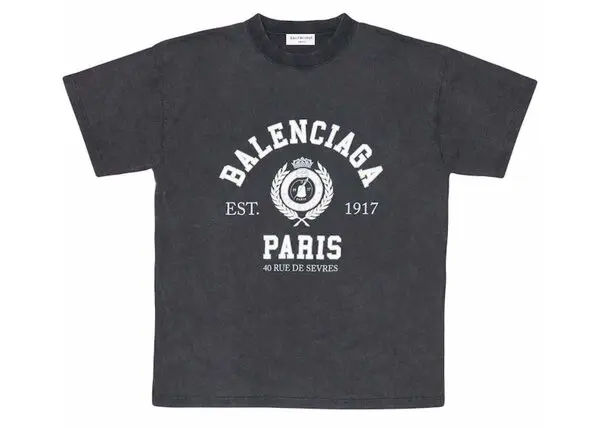 Balenciaga College 1917 T-shirt - Black/white