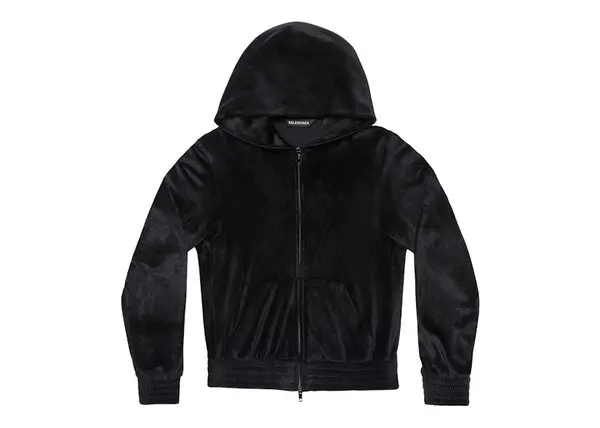 Balenciaga Bb Paris Strass Zip-up Fitted Hoodie