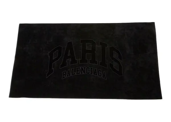 Balenciaga Cities Paris Beach Towel - Black