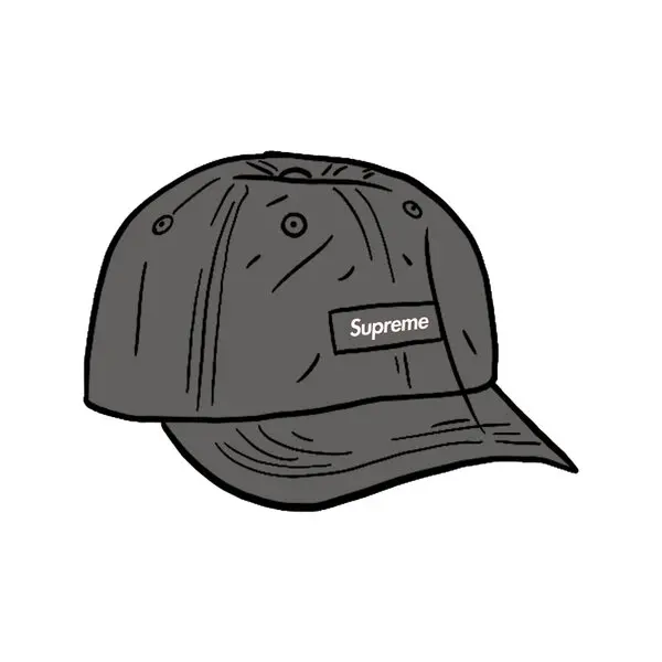 Supreme Faded Ripstop 6-panel Cap - Black