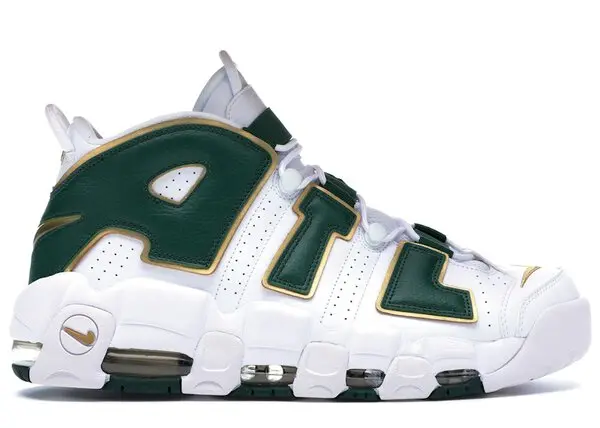 Nike Air More Uptempo Atlanta Sneakers - White/gorge Green/metallic Gold