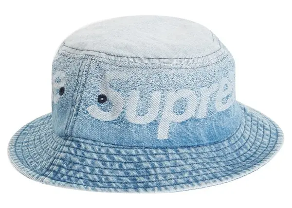 Supreme Fade Jacquard Denim Crusher Hat - Blue