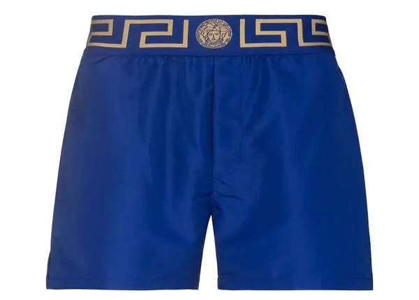 Versace Greca Key Swim Shorts - Royal Blue
