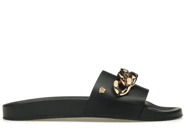 Versace Medusa Chain Leather Slides