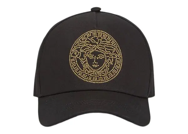Versace Medusa Studded Cap - Black/gold