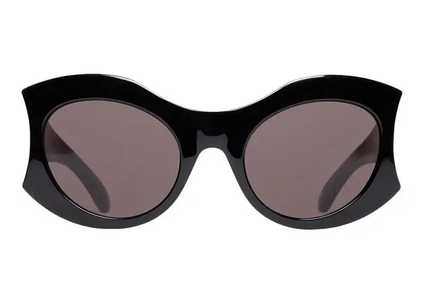 Balenciaga Hourglass Round Sunglasses - Black
