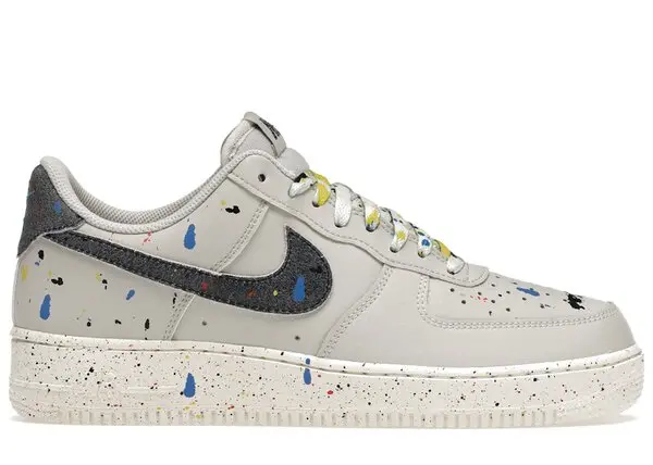Nike Air Force 1 Low Paint Splatter Sneakers - Light Bone/black/sail