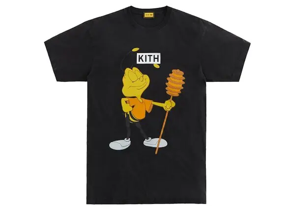 Kith Treats Cheerios Buzz Bee Vintage Tee Shirt - Black