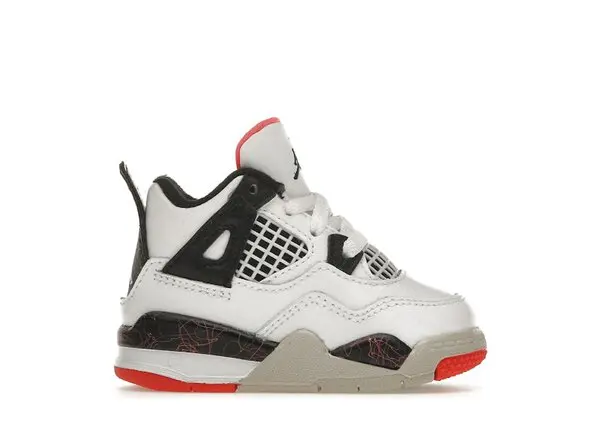 JORDAN 4 Retro Flight Nostalgia Sneakers - White/black/bright Crimson