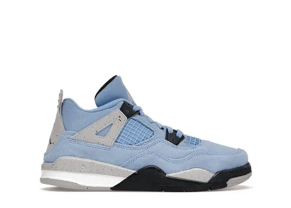 JORDAN 4 Retro Sneakers - University Blue/tech Grey/white