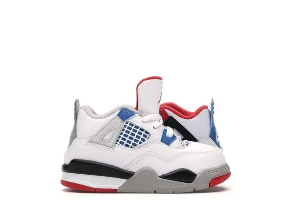 JORDAN 4 Retro What The Sneakers - White/military Blue/fire Red