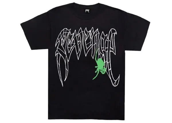 REVENGE Spider T-shirt - Black/green