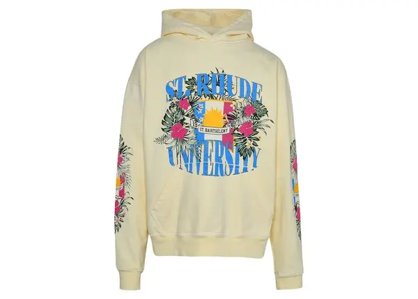 Rhude University Hoodie - Cream