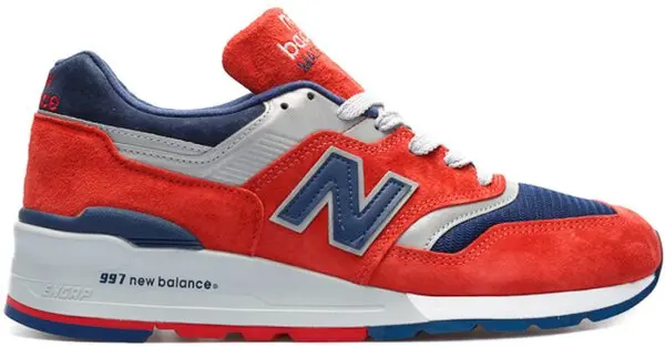 NEW BALANCE 997 Connoisseur Ski Sneakers - Red/navy Blue/grey
