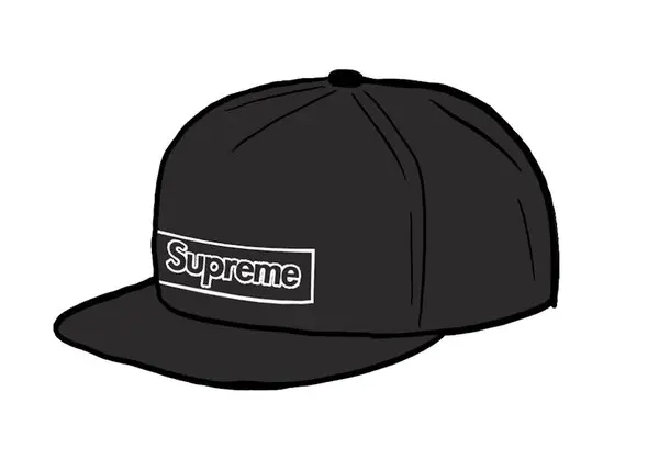Supreme Kaws Chalk Logo 5-panel Cap - Black